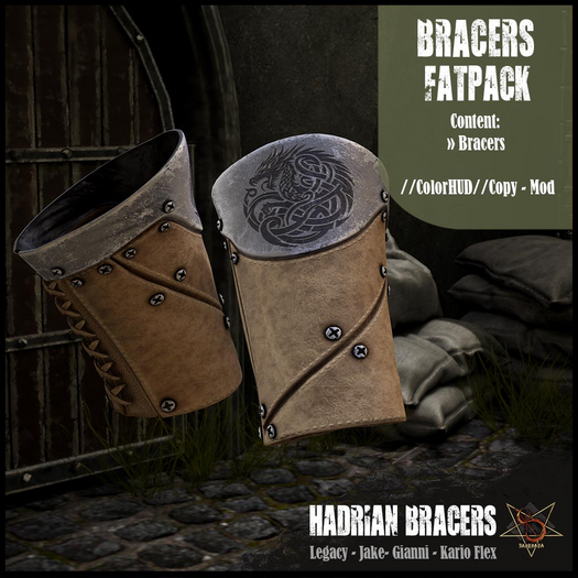 Second Life Marketplace Rks Hadrian Bracers Fatpack